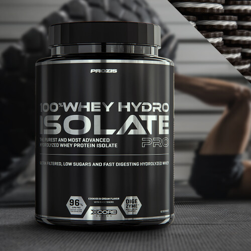100% Whey Hydro Isolate PRO 2000 g - Aumento della Massa Muscolare | Prozis