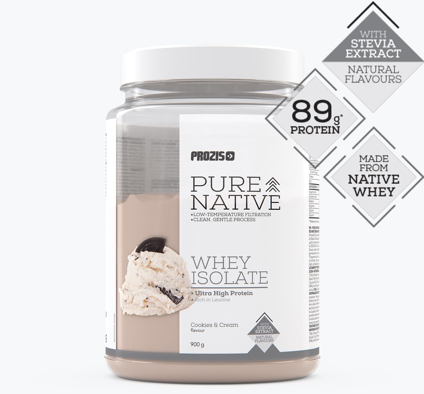 Natural Pure Native Whey Isolate 900 g - Proteína | Prozis