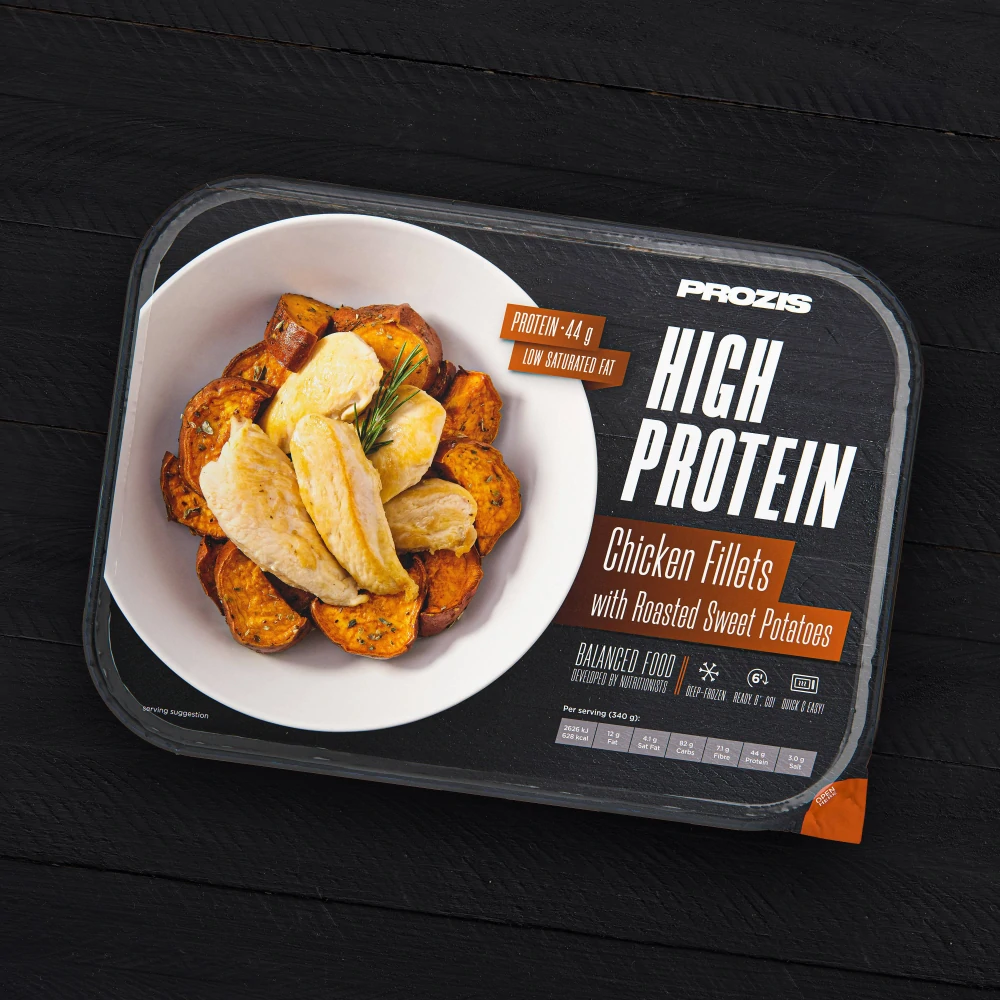 Filetes de pollo con batata asada High Protein - Comida y Cena | Prozis