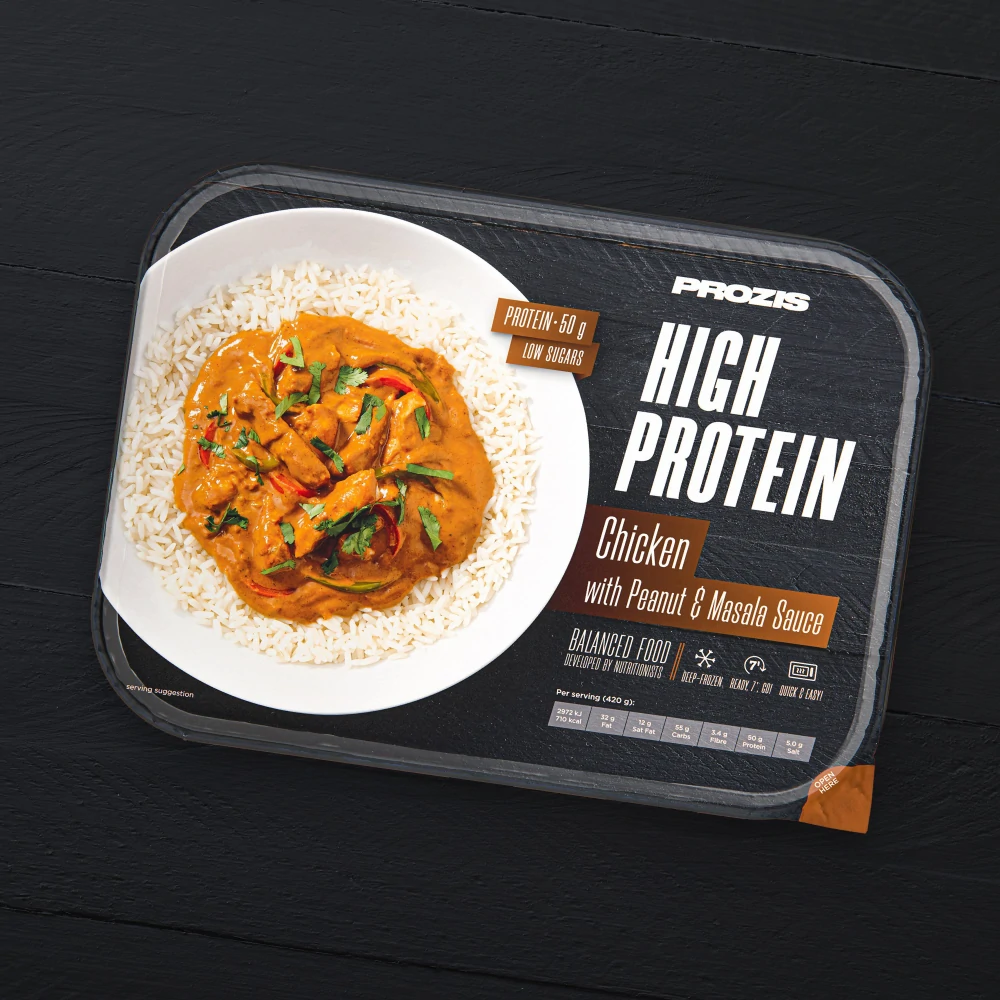High Protein Chicken with Peanut & Masala Sauce - Lunch & Dinner | Prozis