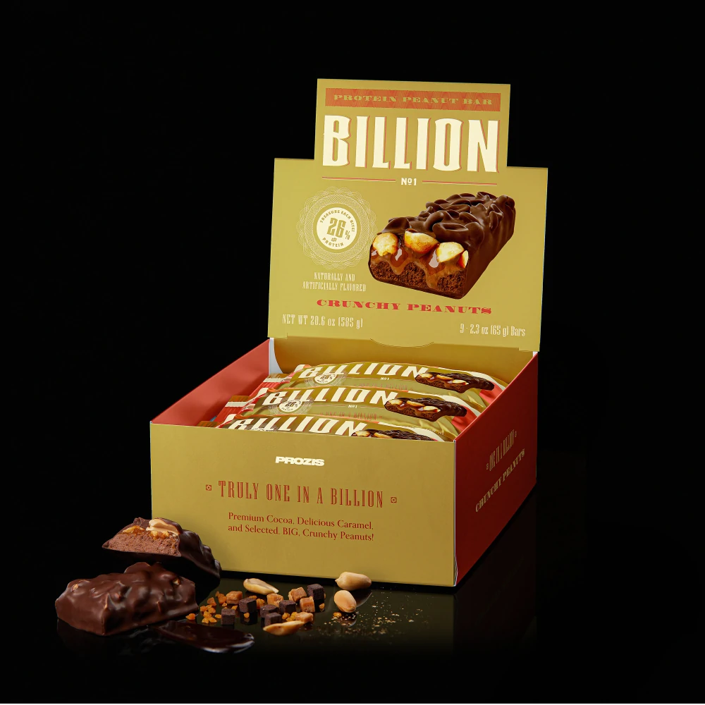 Billion Protein Peanut Bar 9 ct Milk Chocolate & Crunchy Peanuts - Bars ...