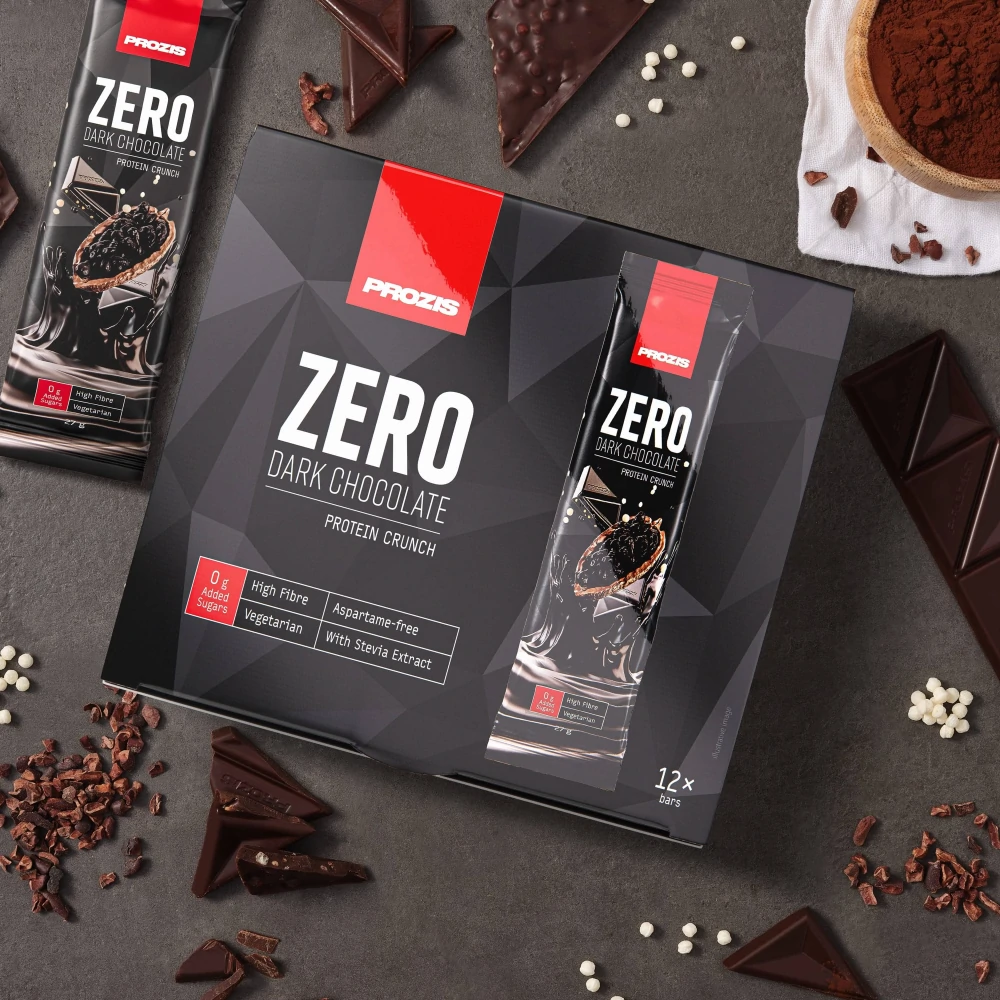 Chocolate Preto Zero - Crocante Proteico - 12 barras - Gelado e ...
