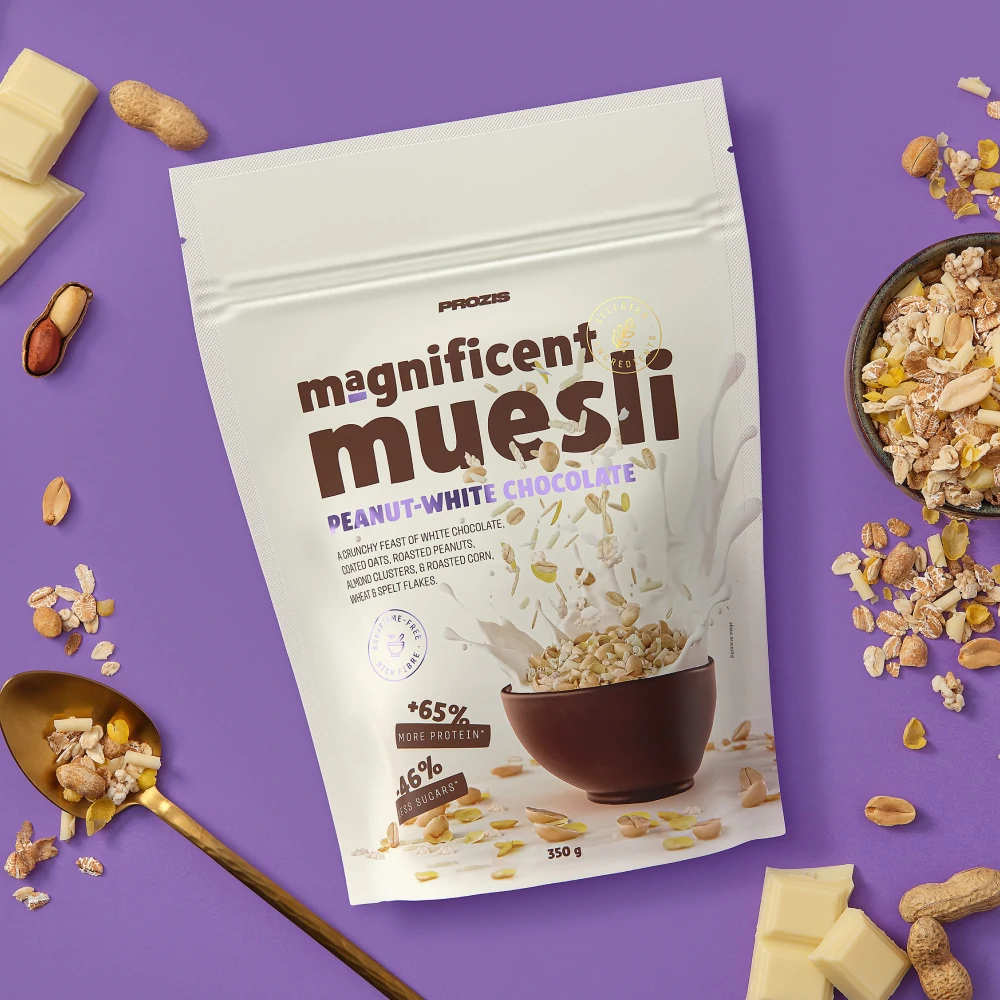 Muesli Magnificent - Cacahouète-Chocolat Blanc 350 g - Petit Déjeuner ...