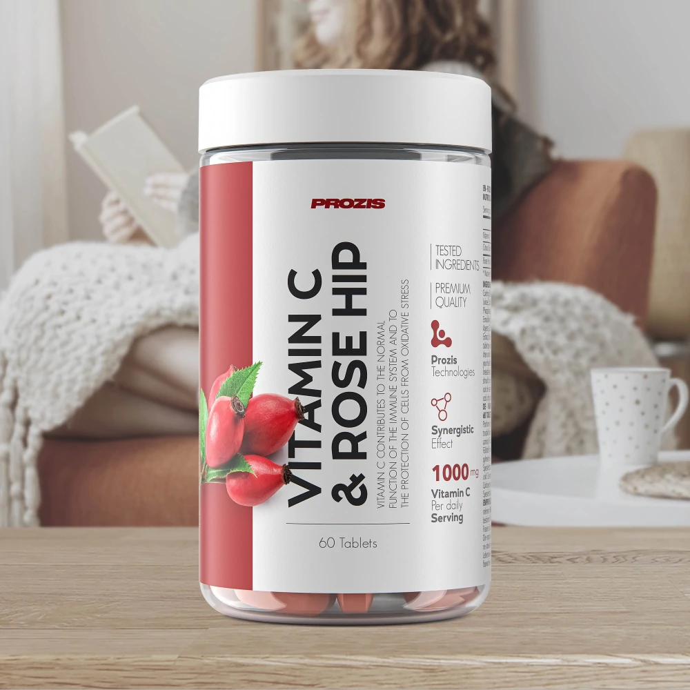 Vitamin C 1000mg + Rose Hip 60 tabs - Saúde do Atleta | Prozis