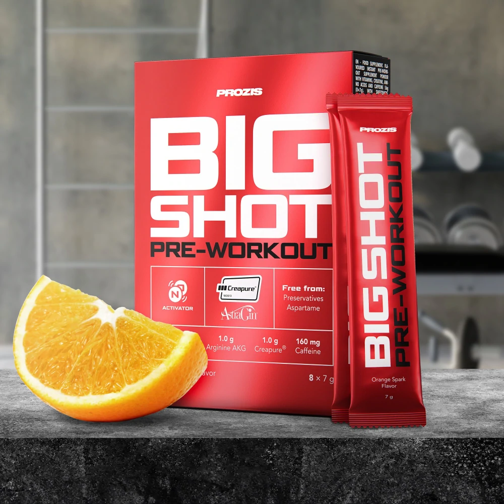Big Shot - Pre-Workout - 8 sticks - Aumento della Massa Muscolare | Prozis