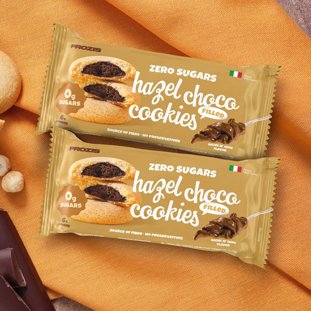 Zero Sugars Hazel-Choco Cookies (2 packs of 6) - Barras e Snacks On The ...