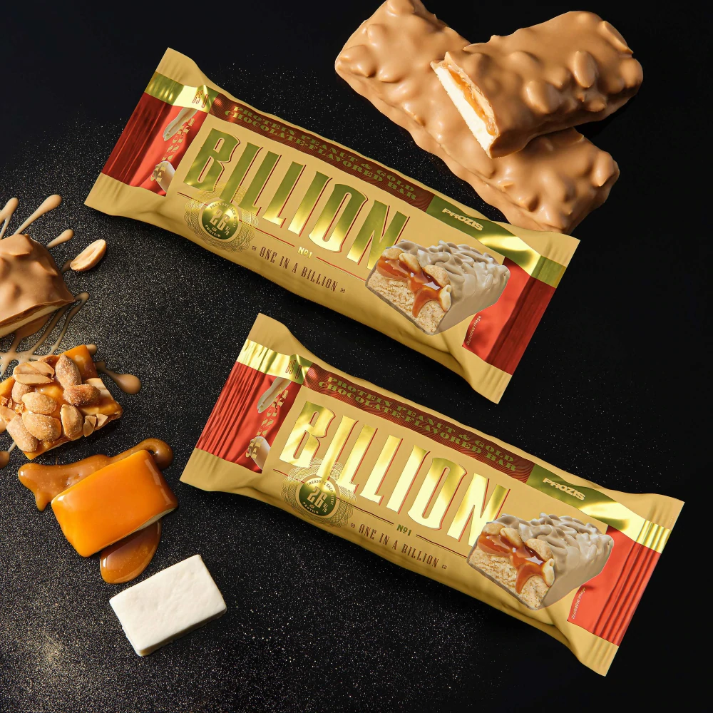 2 x Billion Protein Peanut & Gold Chocolate Bar - Bars & Snacks On The ...