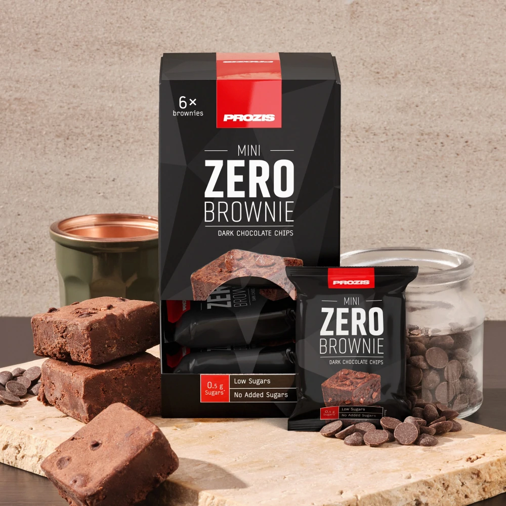 Zero Mini Brownie (6 units) - Dark Chocolate Chips - Bakery | Prozis