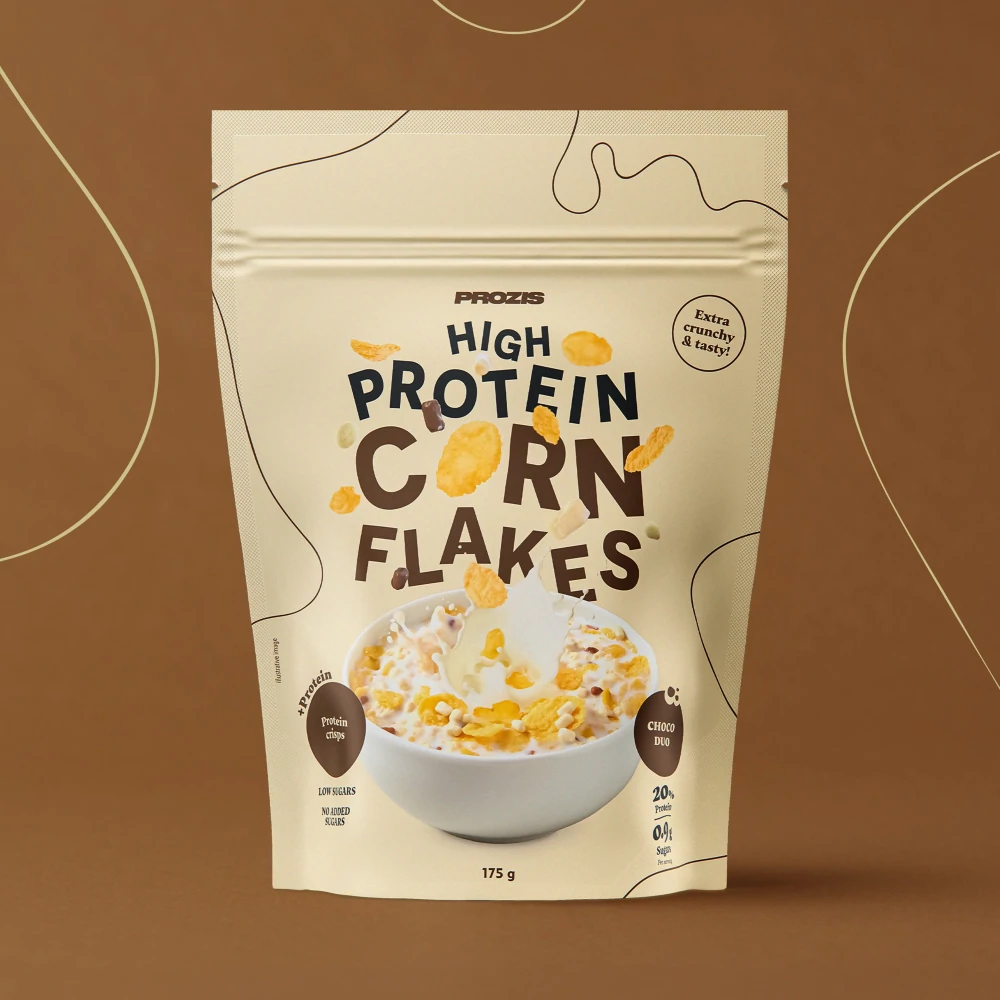 High Protein Corn Flakes - Choco Duo 175 g - Breakfast & Between Meals ...