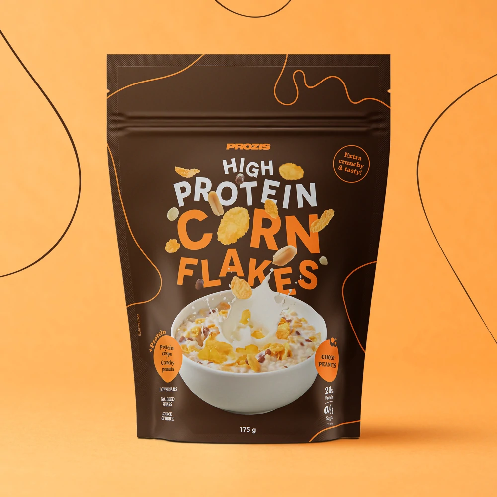 Corn Flakes Proteicos - Chocolate e Amendoim 175 g - Pequeno-almoço e ...
