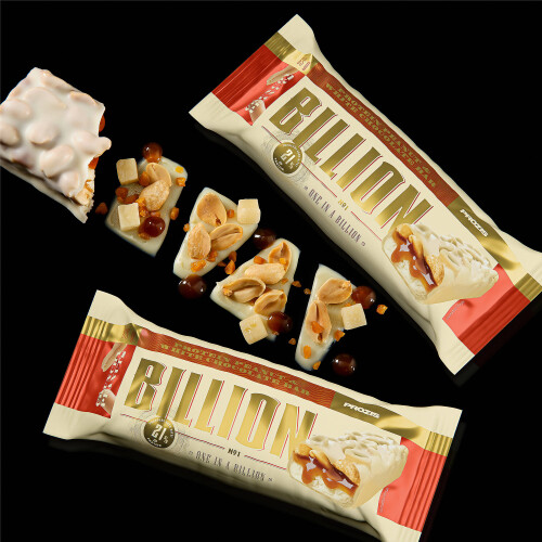 Billion - Barra Proteica de Amendoim e Chocolate Branco 65 g - Barras e ...