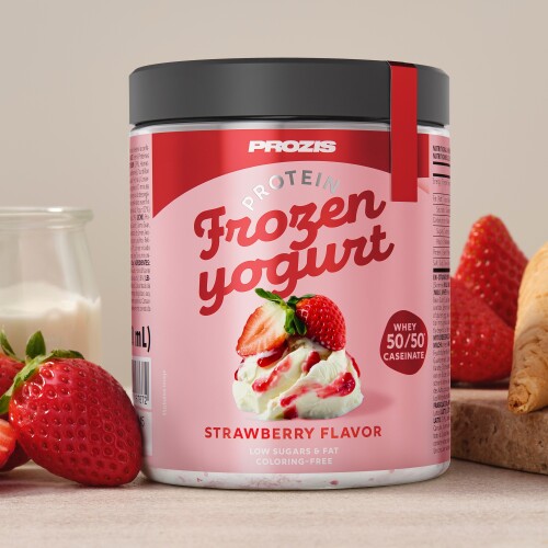 Protein Frozen Yogurt - Morango 500 mL - Almoço e Jantar | Prozis