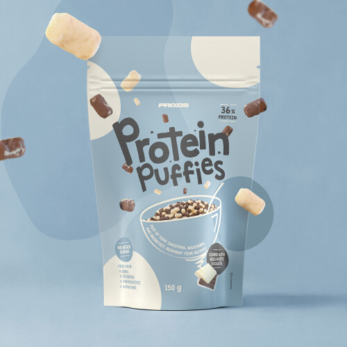 Protein Puffies - Chocolate Duo - Enrobage Chocolat Blanc et au Lait ...