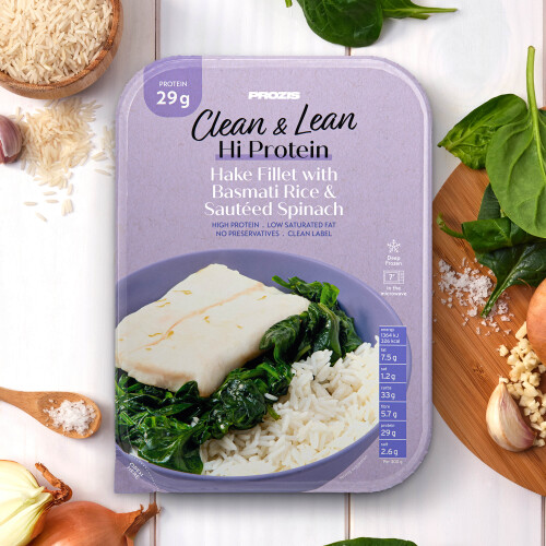 Clean & Lean Hi Protein - Hake Fillet with Basmati Rice & Sautéed ...