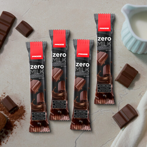 4 x Zero Milk Chocolate 30 g - Bars & Snacks On The Go | Prozis