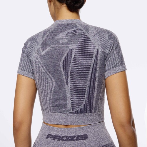 Nebula Crop T-Shirt - Navy Blue Melange - Clothing | Prozis