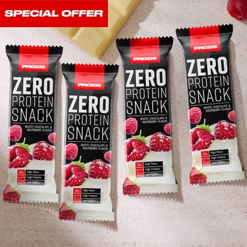 4 x Zero Protein Snack 35 g White Chocolate with Raspberries ...