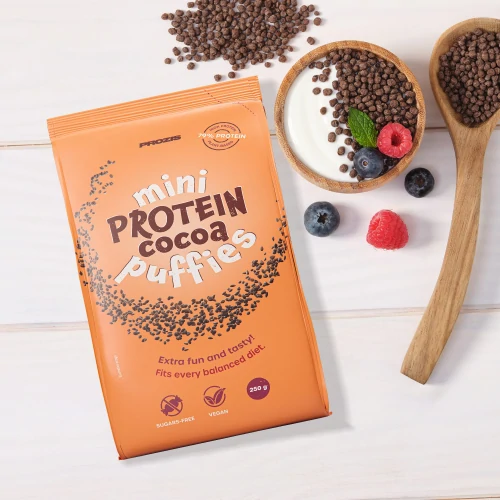 Mini Protein Cocoa Puffies 250 g - Pequeno-almoço e Snacks | Prozis