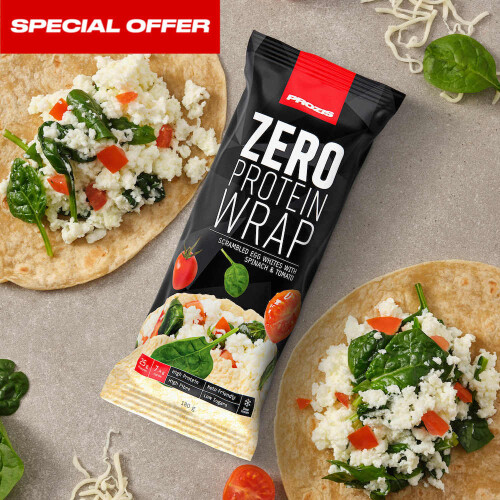 Zero Protein Wrap - Scrambled Egg Whites with Spinach & Tomato ...