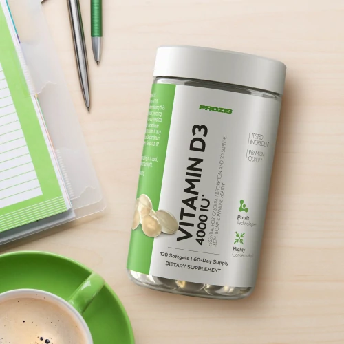 Vitamin D3 4000 IU 120 softgel capsules - Athlete's Health | Prozis