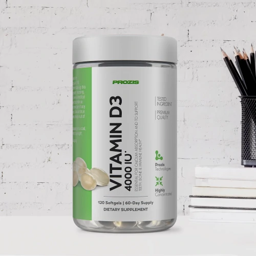 Vitamin D3 4000 IU 120 softgel capsules - Athlete's Health | Prozis