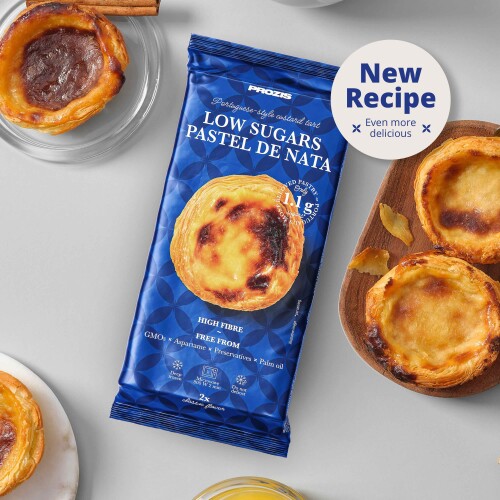 2 x Pastel de Nata à Faible Teneur en Sucres 60 g - Surgelés | Prozis