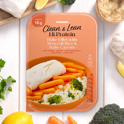 Clean & Lean Hi Protein - Hake Fillet with Broccoli Rice & Baby Carrots ...