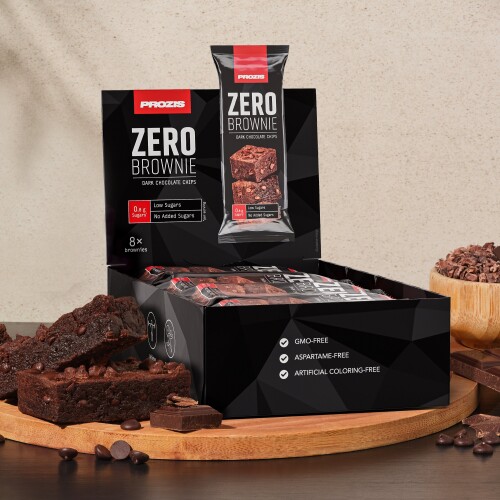 Brownie Zero (8 pièces) - Pépites de Chocolat Noir - Boulangerie | Prozis