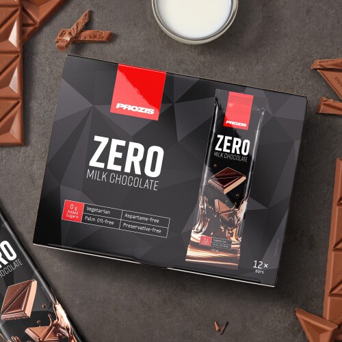 Chocolate de Leite Zero - 12 barras - Gelado e Sobremesas | Prozis