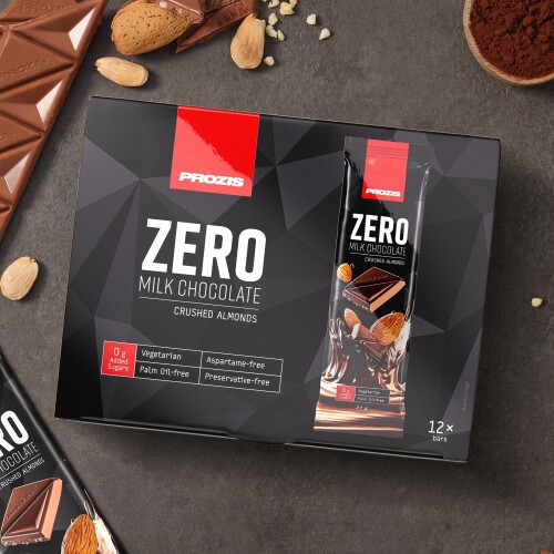Chocolate de Leite Zero - Amêndoa - 12 barras - Barras e Snacks On The ...