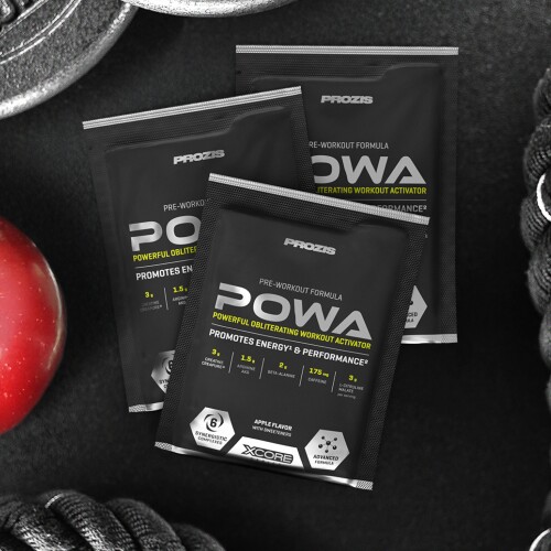 3 x Sachet POWA 3.0 Pre-Workout 17.5g Apple - Desenvolvimento Muscular ...