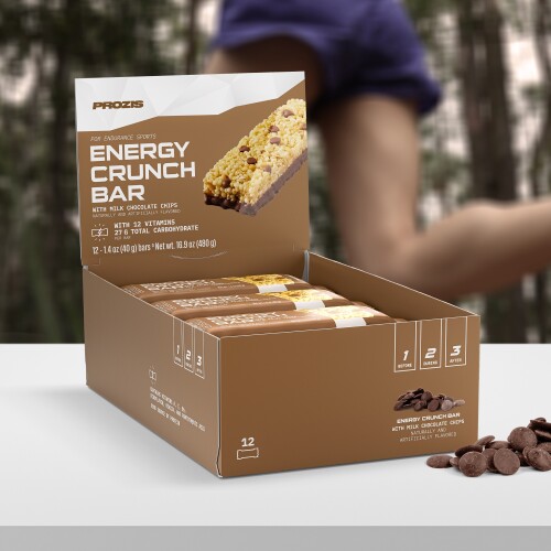 Energy Crunch Bar 12 ct Milk Chocolate - Bars & Snacks On The Go | Prozis