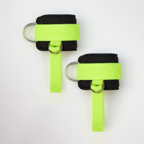 Fita de Tornozelo 2.0 - Par (2) - Preto / Verde Néon - Ginásio em Casa ...