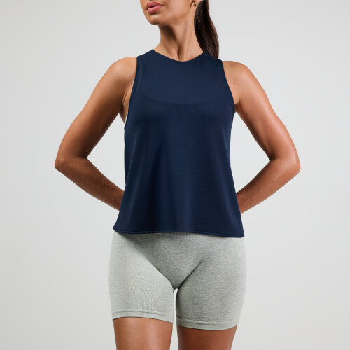 Athleisure Crossover Tank Top - Navy Blue - Clothing | Prozis