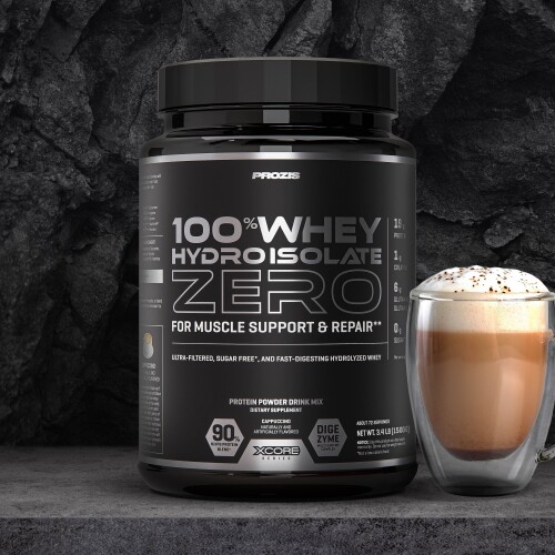 100% Whey Hydro Isolate Zero - 3.4 lb - Build Muscle | Prozis